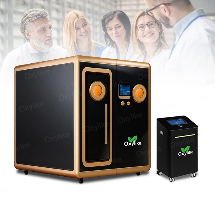 Oxylike OLH-2-S3 2.0ATA Hard Shell Black Golden Luxury Hyperbaric ...